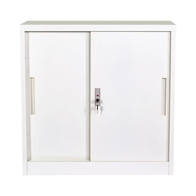 Jual Informa Gavin Kabinet Kantor 2 Pintu Geser Metal Low Putih Terbaru ...