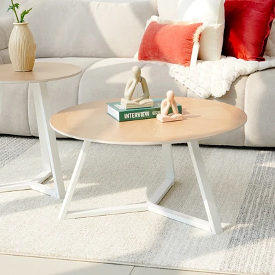 Jual Informa Vienna Meja Tamu Round Cokelat Oak Terbaru | Ruparupa