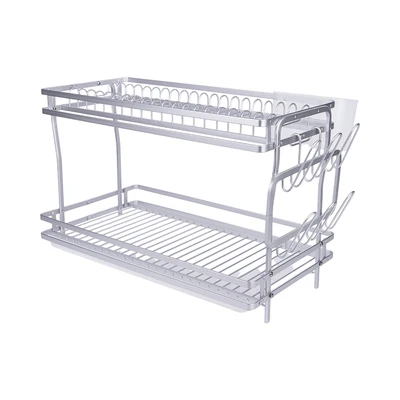 Jual Informa Dazza Rak Piring 2 Tingkat Silver Terbaru | Ruparupa
