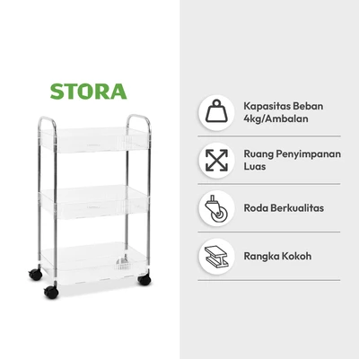Jual Stora Rak Troli 3 Tingkat Terbaru | Ruparupa