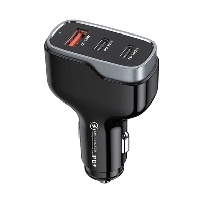 Jual Otto Klasse Charger Mobil 1 Usb 2 Type C Hub 138 Watt Hitam ...