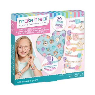 Jual Make It Real Linked Looks Bracelet Kit Set 48 Pcs Mix Terbaru ...
