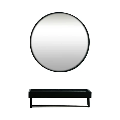 Jual Informa 60 Cm Rak Dinding Kamar Mandi Dengan Cermin Led Hitam ...