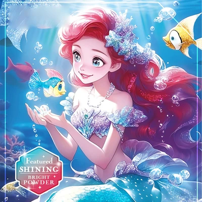 Jual Kiddy Fun Puzzle Glitter Princess Mermaid Alice Set 100 Pcs Merah ...