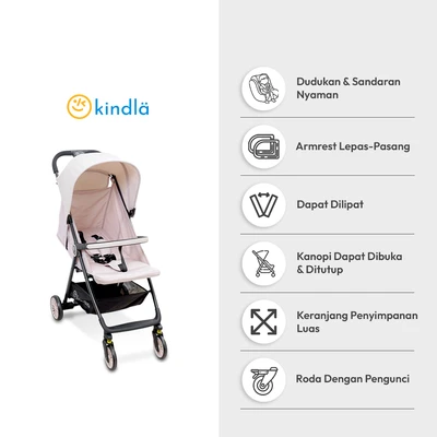 Jual Kindla Cuddle Bee Stroller Anak Lightweight Krem Beige Terbaru ...