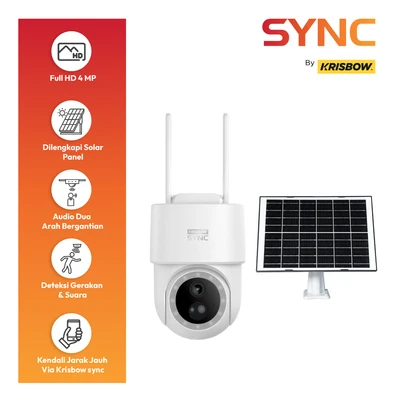 Jual Krisbow Sync Smart 4 G Camera Cctv 4 Mp Battery Solar Ptz Ray 24 Q Putih Terbaru | Ruparupa
