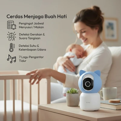 Jual Krisbow Sync Smart Ip Camera Bayi Wifi 3 Mp Wink 11 T Putih ...