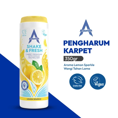 Jual Astonish Shake Fresh Lemon Sparkle Pengharum Karpet 350 Gr Putih ...