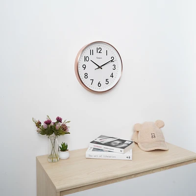 Jual Forhom 30 Cm Jam Dinding Metal Pink Rose Gold Terbaru | Ruparupa