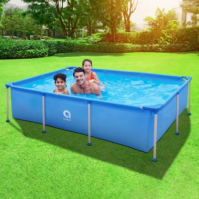 Jual Berwyn Set Kolam Renang Frame Rectangular Biru Terbaru | Ruparupa