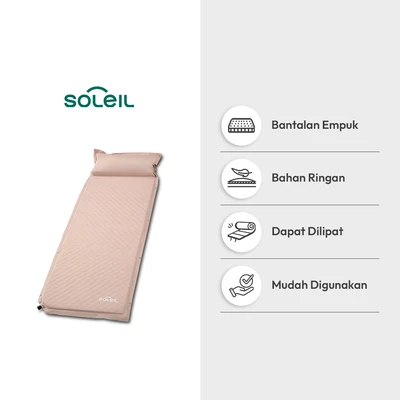Jual Soleil Matras Angin Lipat Pongee Krem Beige Terbaru | Ruparupa