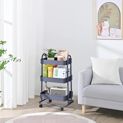 Jual Stora Visca Rak Troli 3 Tingkat Biru Marlin Terbaru | Ruparupa