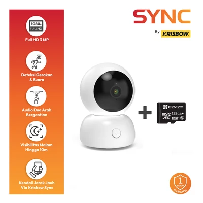 Jual Krisbow Sync Smart Wifi Ip Camera Speed 15 T Dengan Micro Sd 128 ...