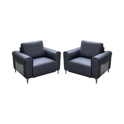 Jual Informa Ford Set 2 Pcs Sofa Kulit 1 Seater Hitam Terbaru | Ruparupa