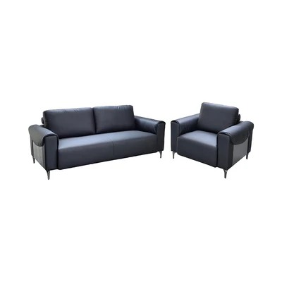 Jual Informa Ford Set Sofa Kulit 1 3 Seater Hitam Terbaik | Informa