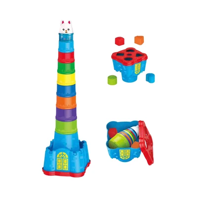 Jual Little Giggles Set 15 Pcs Nesting Stacking Cups Animal Castle Mix Terbaru | Ruparupa