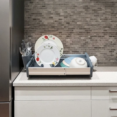 Jual Stora Louise Rak Piring Extendable Abu Abu Terbaru | Ruparupa