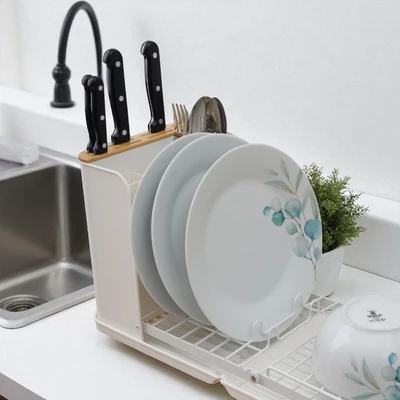 Jual Stora Rak Piring Dengan Organizer Dapur Lipat Putih Terbaru | Ruparupa