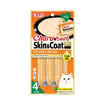 Jual Ciao Set 4 Pcs Churu Camilan Kucing Skin Coat Chicken Recipe Terbaru | Ruparupa