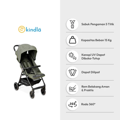 Jual Kindla Sugar Bloom Stroller Anak Ultralight Hijau Terbaru | Ruparupa