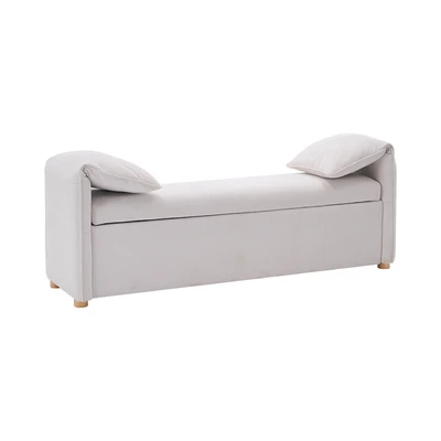 Jual Informa Xinia Bangku Bench Fabric Putih Terbaru | Ruparupa