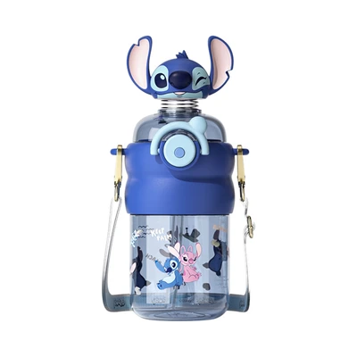 Jual Ataru Botol Minum Tritan Dengan Sedotan Strap Stitch 600 Ml Biru ...