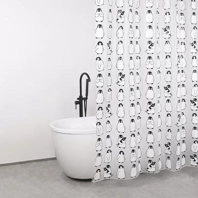 Jual Forhom 180 X 180 Cm Tirai Kamar Mandi Peva Penguin Basic Putih Terbaru | Ruparupa