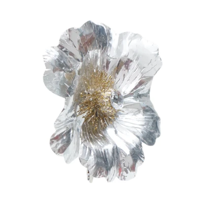Jual Noelle Bunga Dekorasi Natal Christmas Pick Poinst Poppy Silver ...