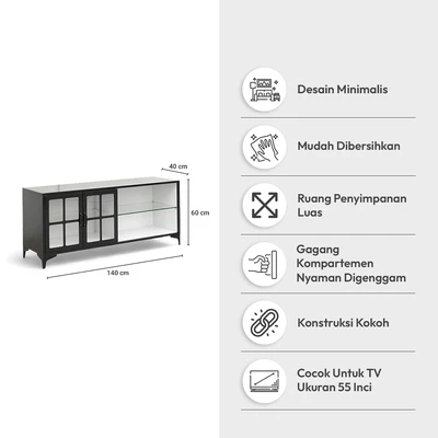 Jual Informa Lewis Rak Tv Hitam Terbaru | Ruparupa