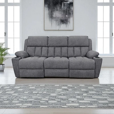 Jual Informa Costa I I Sofa Recliner Fabric 3 Seater Abu Abu Terbaru ...