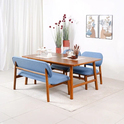 Jual Informa Yukata Set Meja Makan 3 Kursi Biru Cokelat Walnut Terbaik ...