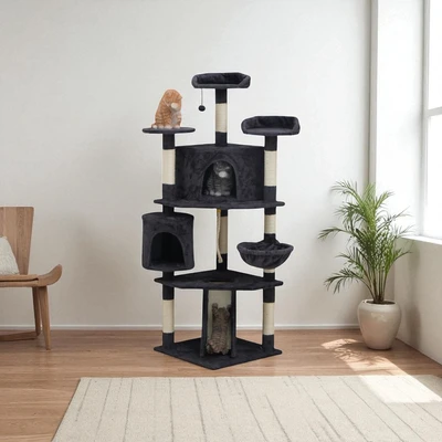 Jual Cavea 55 X 55 X 165 Cm Pohon Bermain Kucing Square Condo Abu Abu ...