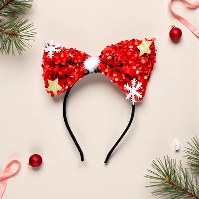 Jual Ataru Bando Natal Christmas Snow Flake Merah Terbaru | Ruparupa