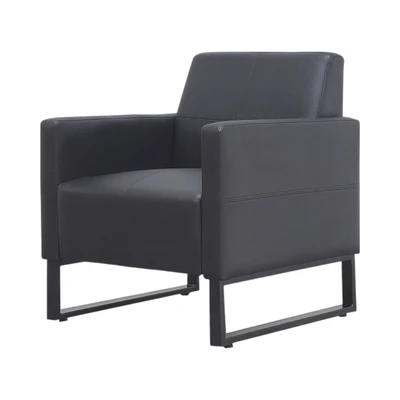 Jual Informa Hillton Sofa Kulit 1 Seater - Hitam Terbaik | Informa
