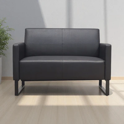 Jual Informa Hillton Sofa Kulit 2 Seater Hitam Terbaru | Ruparupa