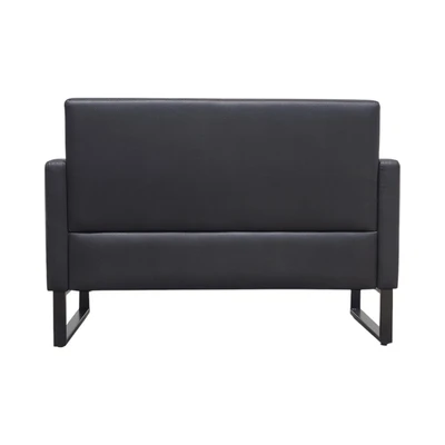 Jual Informa Hillton Sofa Kulit 2 Seater Hitam Terbaru | Ruparupa