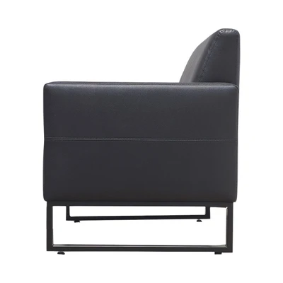 Jual Informa Hillton Sofa Kulit 2 Seater Hitam Terbaru | Ruparupa
