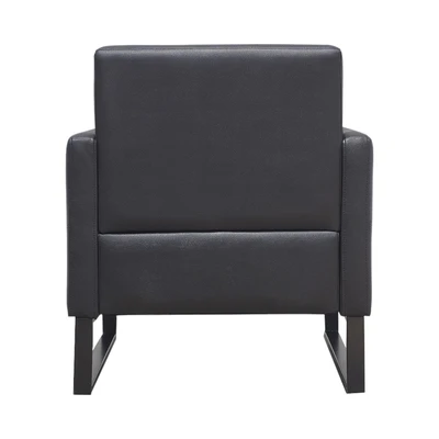 Jual Informa Hillton Set Sofa Kulit 1 Seater Hitam Terbaru | Ruparupa