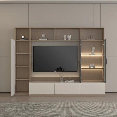 Jual Informa Chloe Set Lemari Tv Entertainment Center Cokelat Khaki ...
