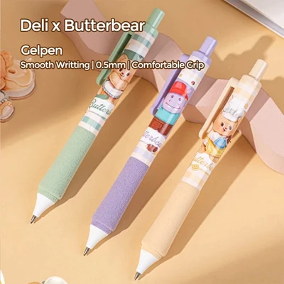 Jual Deli 0 5 Mm Pulpen Gel Hitam Butterbear V 2 Random Terbaru | Ruparupa
