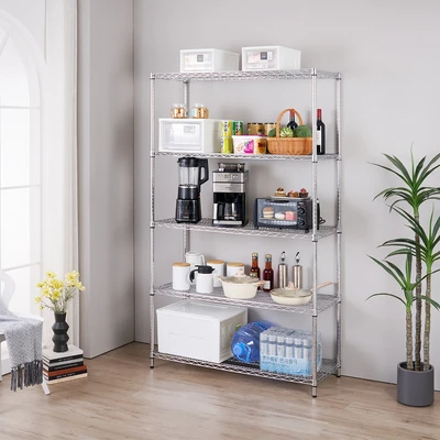 Jual Krisbow Rak Besi Heavy Duty 5 Tingkat Silver Terbaru | Ruparupa