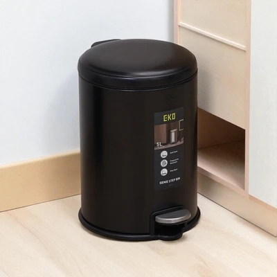 Jual Eko 5 Ltr Genie Tempat Sampah Pedal Hitam Terbaru | Ruparupa