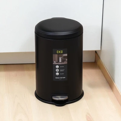 Jual Eko 8 Ltr Genie Tempat Sampah Pedal Hitam Terbaru | Ruparupa