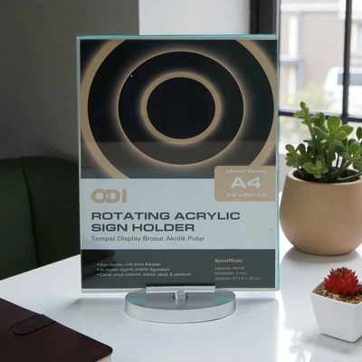 Jual ODI Sign Holder Potrait Rotating A4 - Hijau Terbaru | Ruparupa