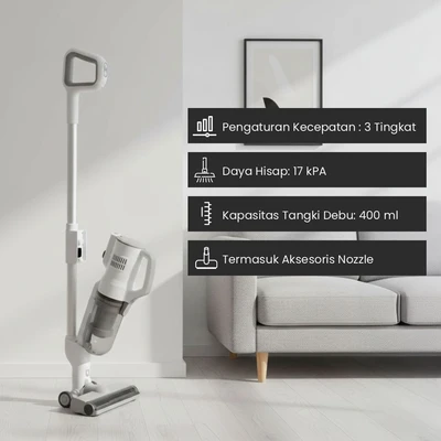 Jual Apa 400 Ml Vacuum Cleaner Cordless 2 In 1 200 Watt Putih Terbaru ...