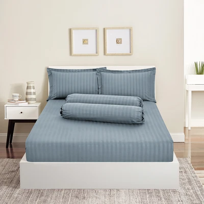 Jual Sleeplite 160 X 200 Cm Set 5 Pcs Seprai Queen Microfiber Emboss ...