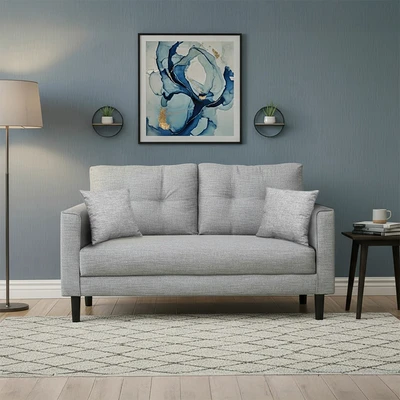 Jual Informa Neo Aryana Sofa Fabric 2 Seater Abu Abu Terbaru | Ruparupa