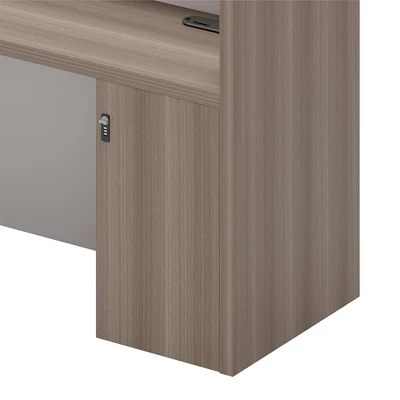 Jual Informa Monthana 2 Meja Resepsionis Sisi Kanan Cokelat Teak Abu ...