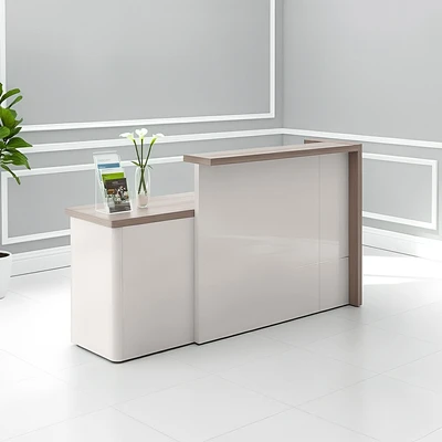 Jual Informa Monthana 2 Meja Resepsionis Sisi Kiri Cokelat Teak Abu Abu ...