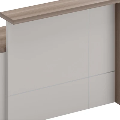 Jual Informa Monthana 2 Meja Resepsionis Sisi Kiri Cokelat Teak Abu Abu ...